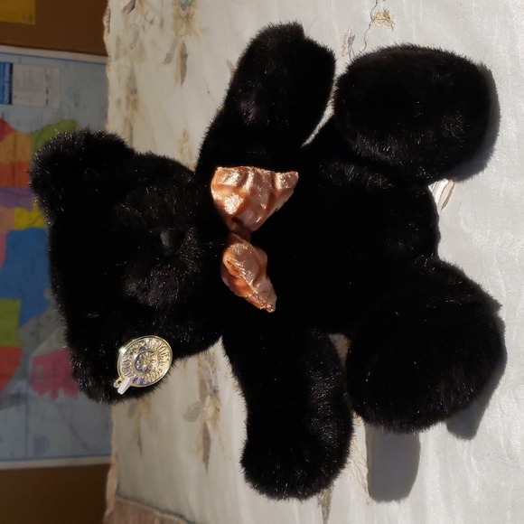 Dan Dee | Toys | Dan Dee Black Teddy Bear With Pink Bow | Poshmark